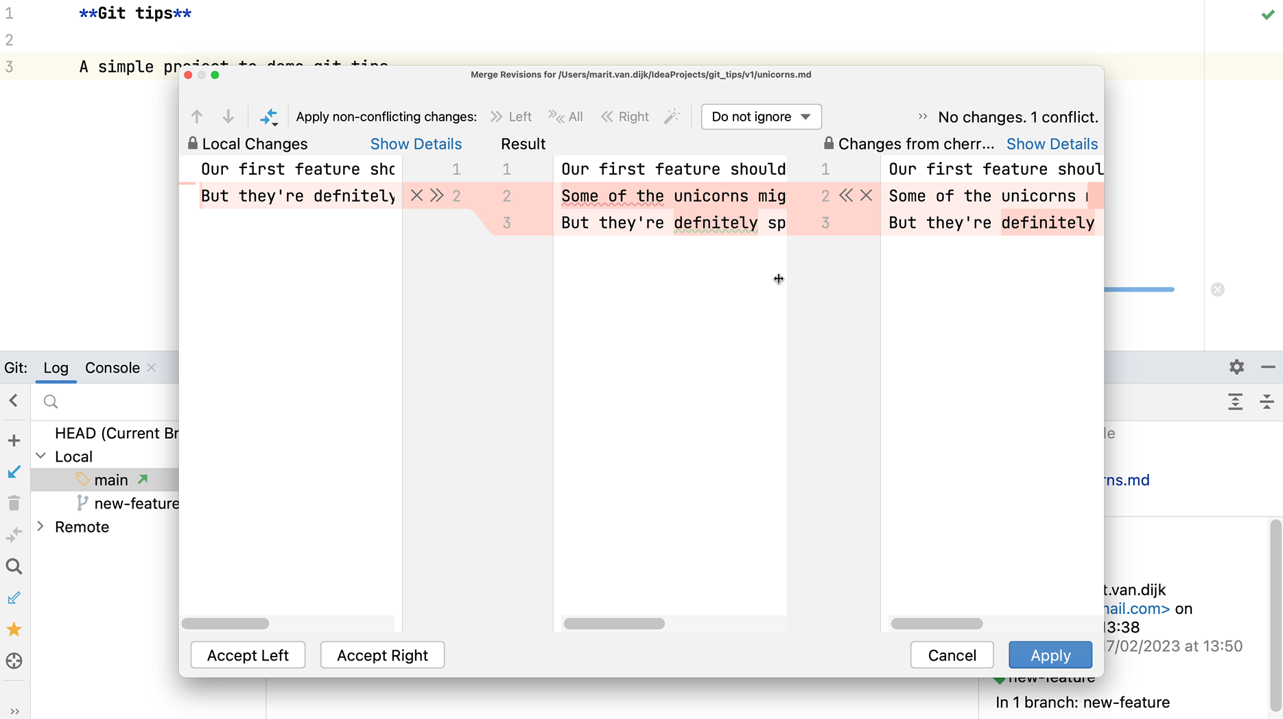 Cherry-pick: Move a commit to a different branch - Marit van Dijk