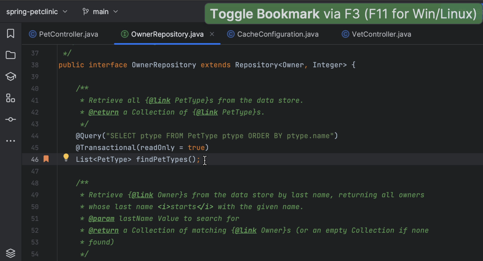 Using bookmarks in IntelliJ IDEA - Marit van Dijk