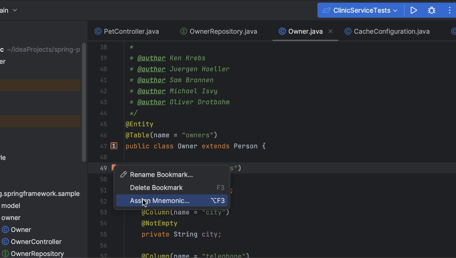Using bookmarks in IntelliJ IDEA - Marit van Dijk