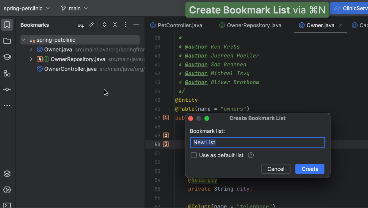 Using bookmarks in IntelliJ IDEA - Marit van Dijk