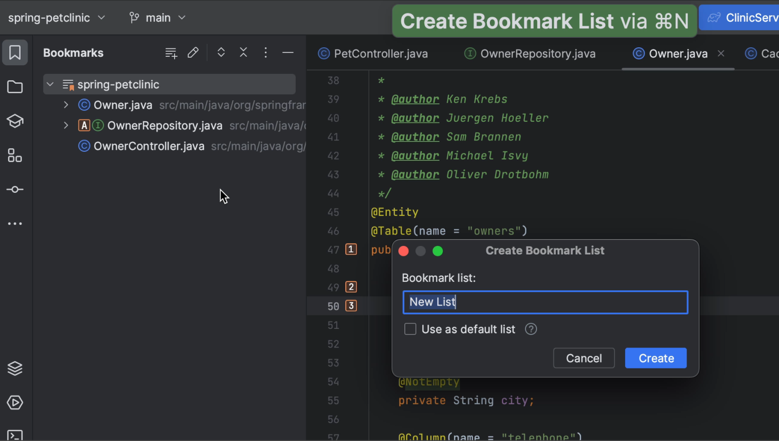 Using bookmarks in IntelliJ IDEA - Marit van Dijk