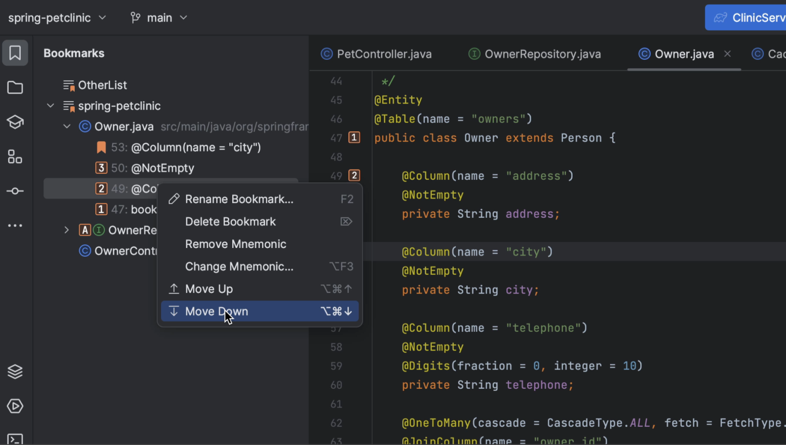Using bookmarks in IntelliJ IDEA - Marit van Dijk